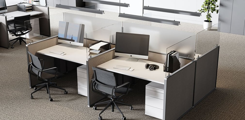 Work Station Screens For Working Safely Together Back In The Office