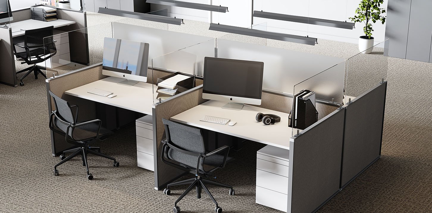 Work Station Screens For Working Safely Together Back In The Office