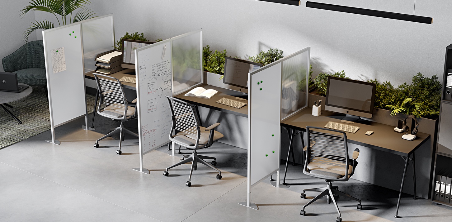 Work Station Screens For Working Safely Together Back In The Office